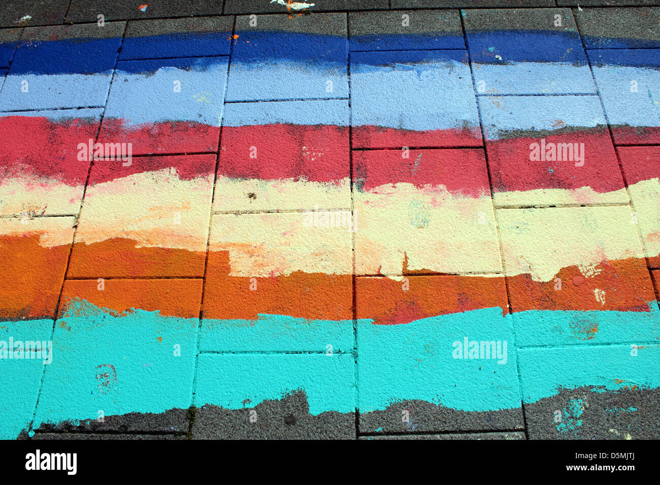 color on the pavement Stock Photo - Alamy