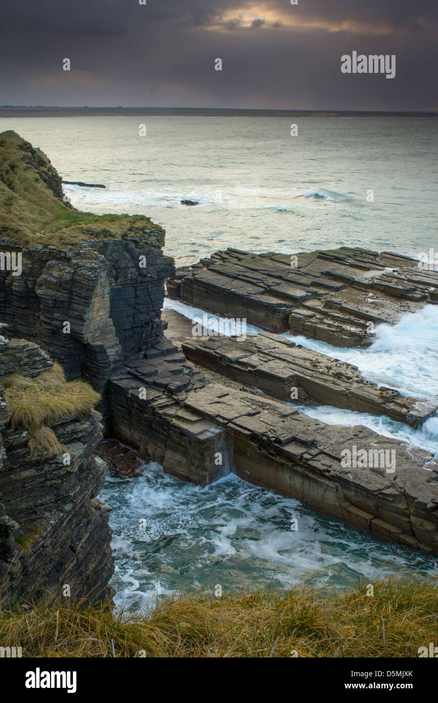 Sinclairs Bay, Caithness Stock Photo - Alamy
