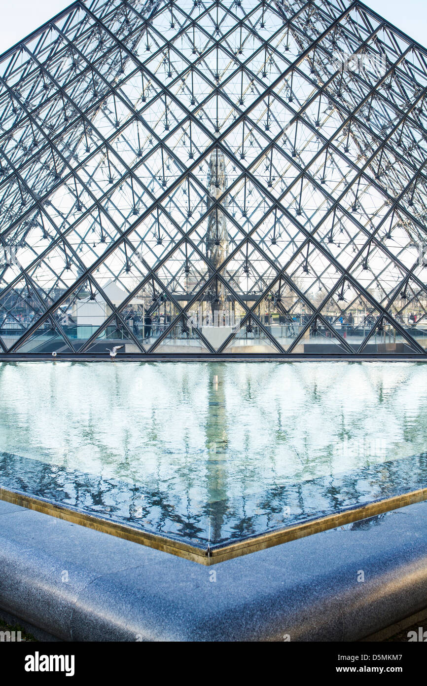 Glass pyramid at Louvre Museum (Musee du Louvre Stock Photo - Alamy