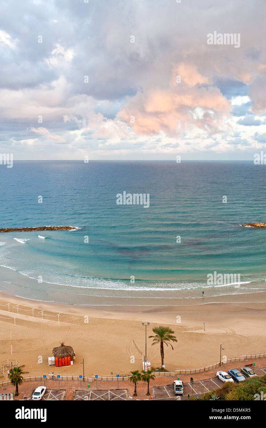 Sunrise on mediterranean sea, Israel, Natanya Stock Photo - Alamy