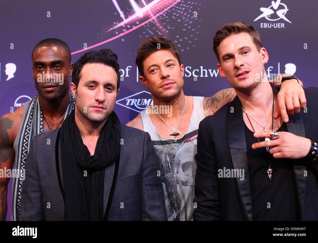 Blue at a press conference the Eurovision Song Contest (Grand Prix ...