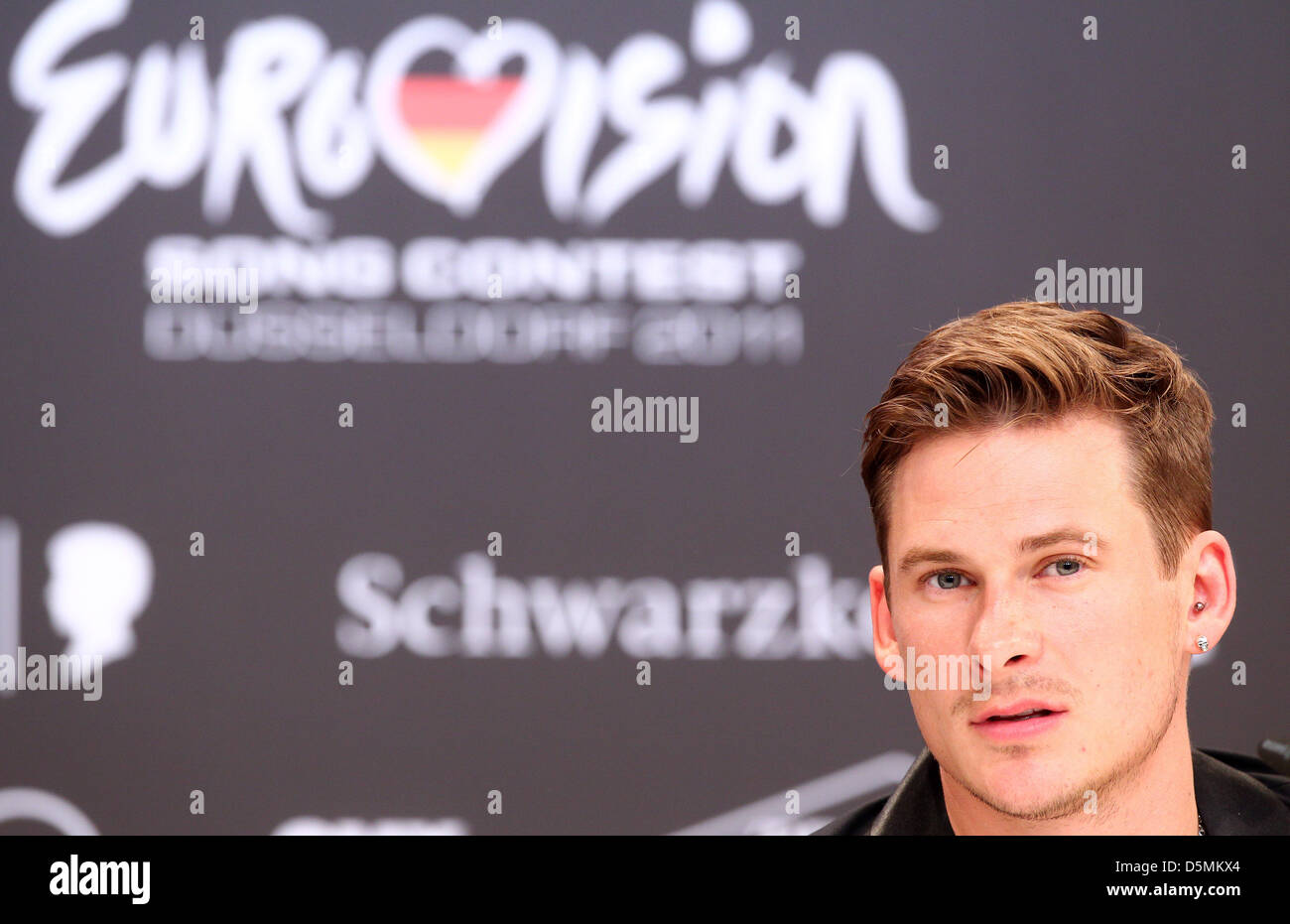 Blue at a press conference for the Eurovision Song Contest (Grand Prix ...