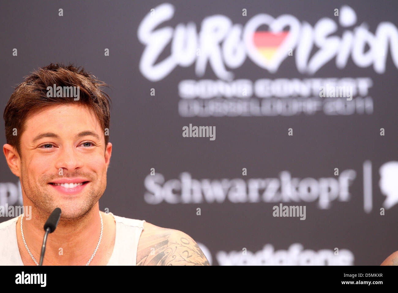 Blue at a press conference the Eurovision Song Contest (Grand Prix ...