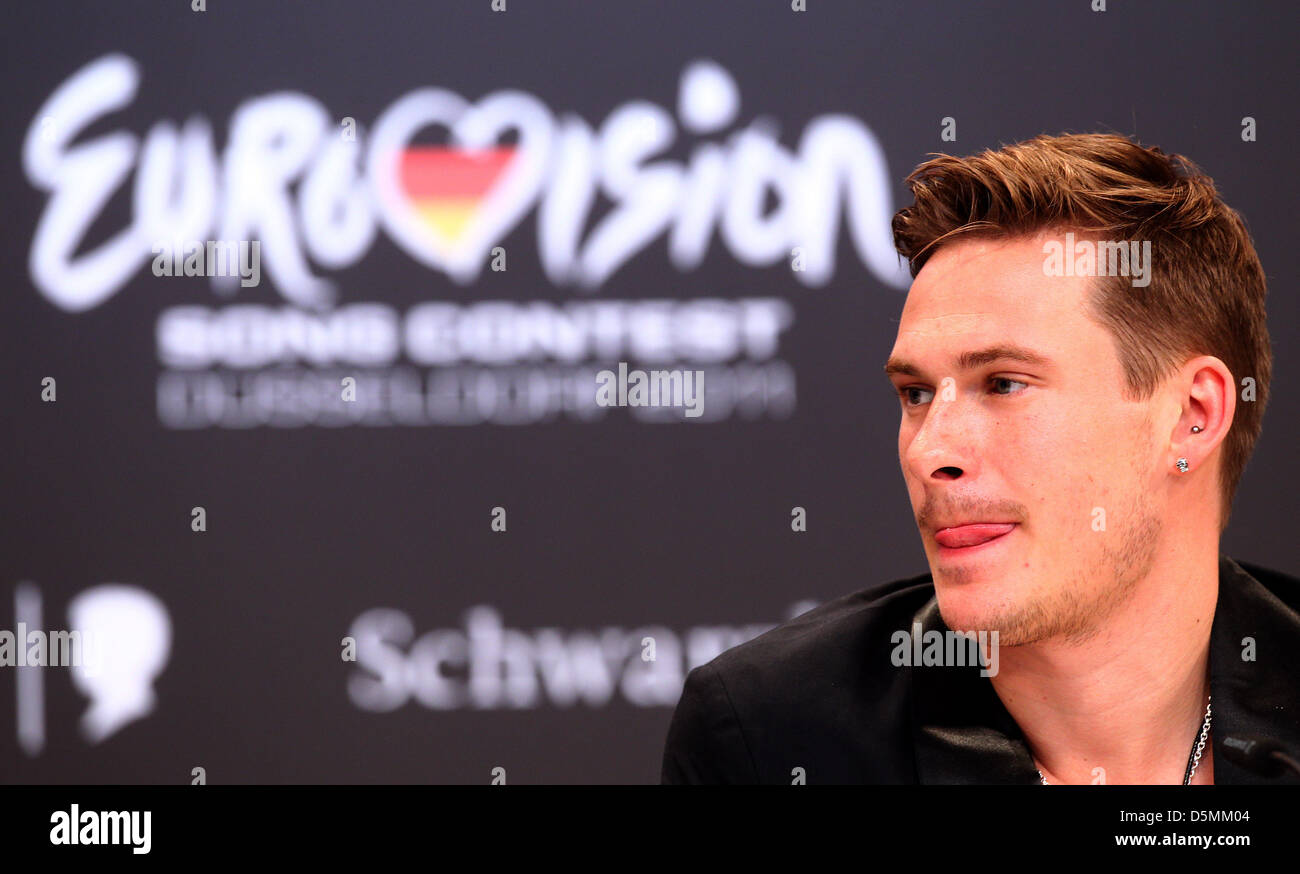 Blue at a press conference for the Eurovision Song Contest (Grand Prix ...