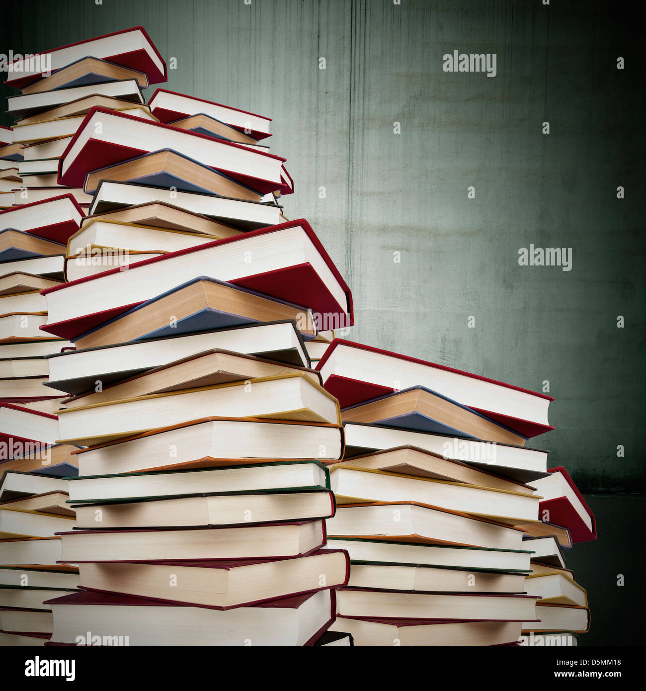 stacked with books background Stock Photo - Alamy