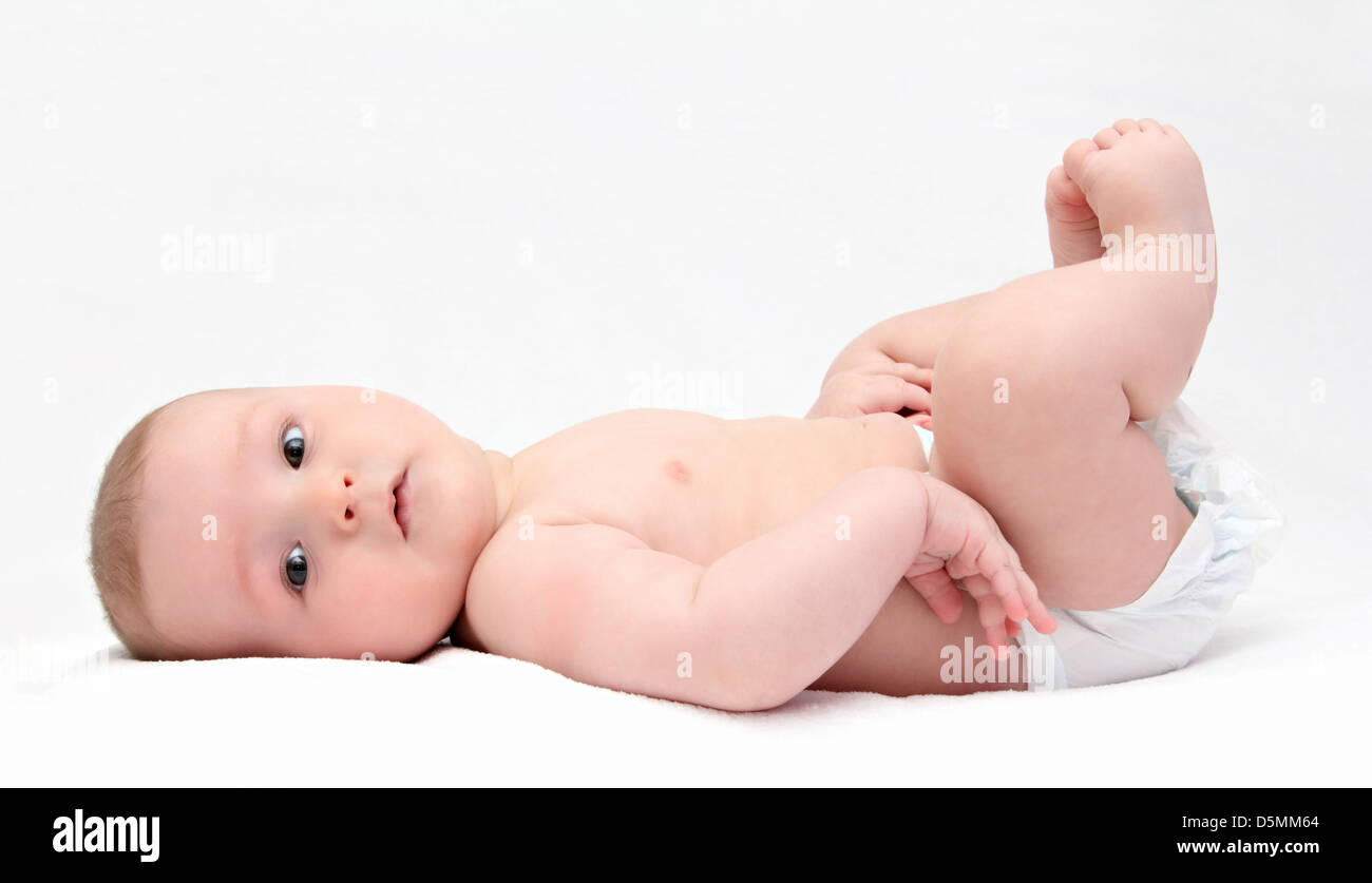 Lying on back child hi-res stock photography and images - Alamy