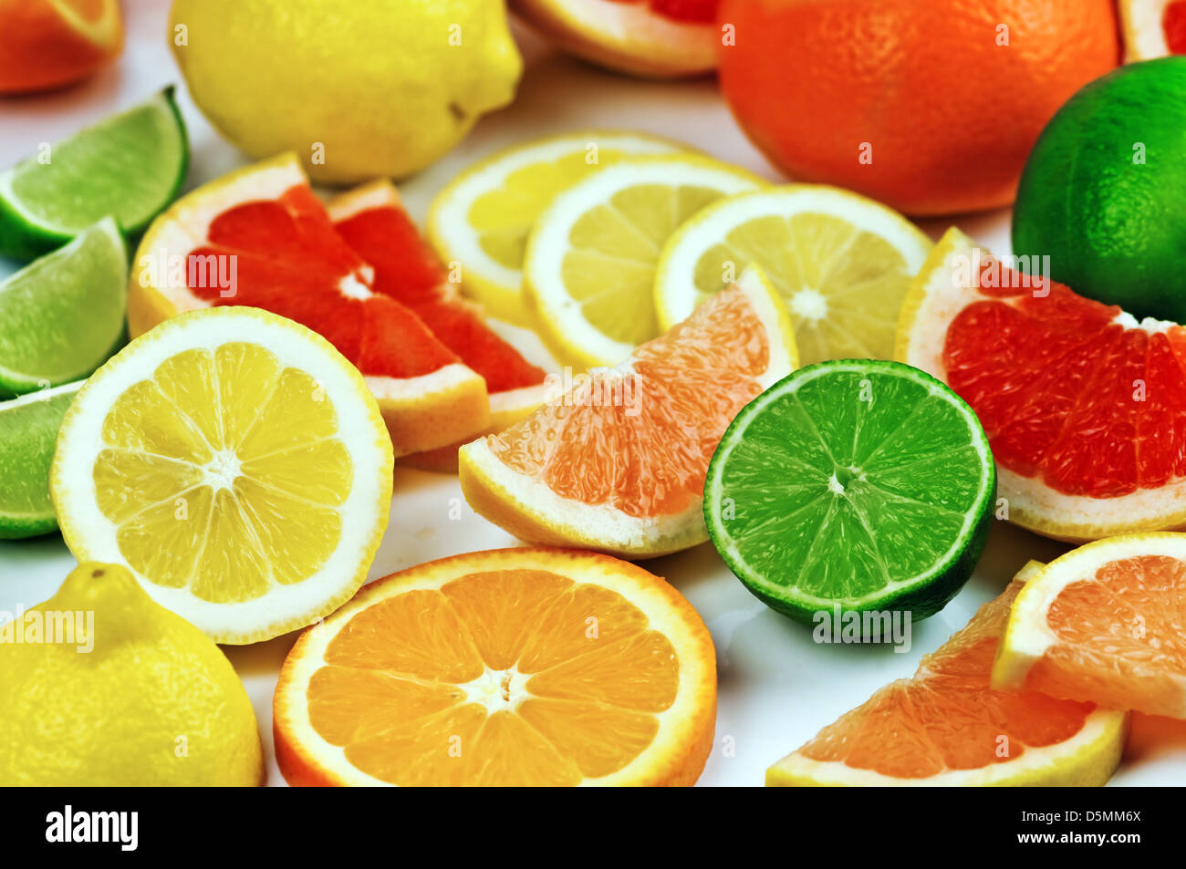different citrus fruit close up Stock Photo - Alamy