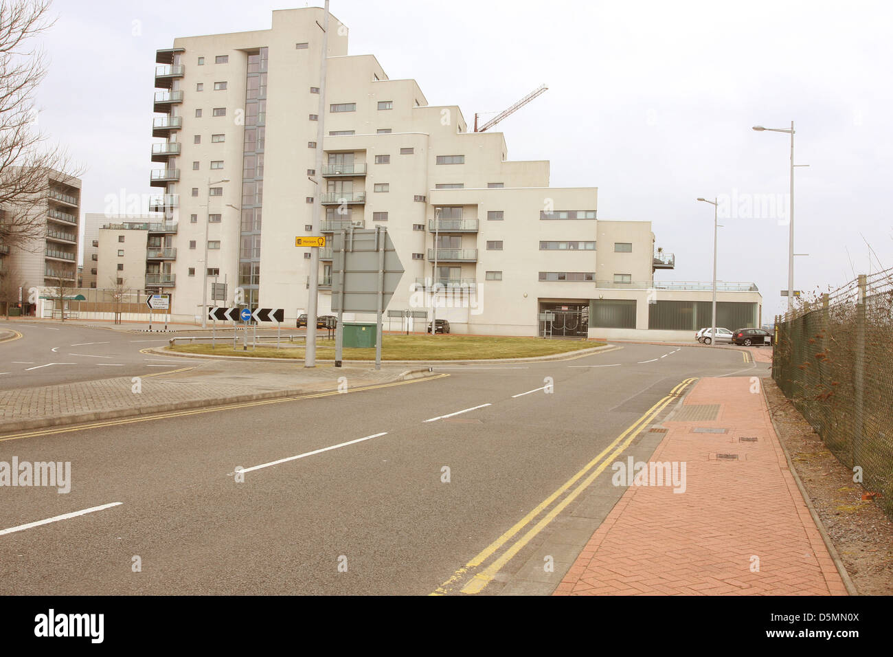 newly built block of flats in Cardiff, down by the bay, these may ...