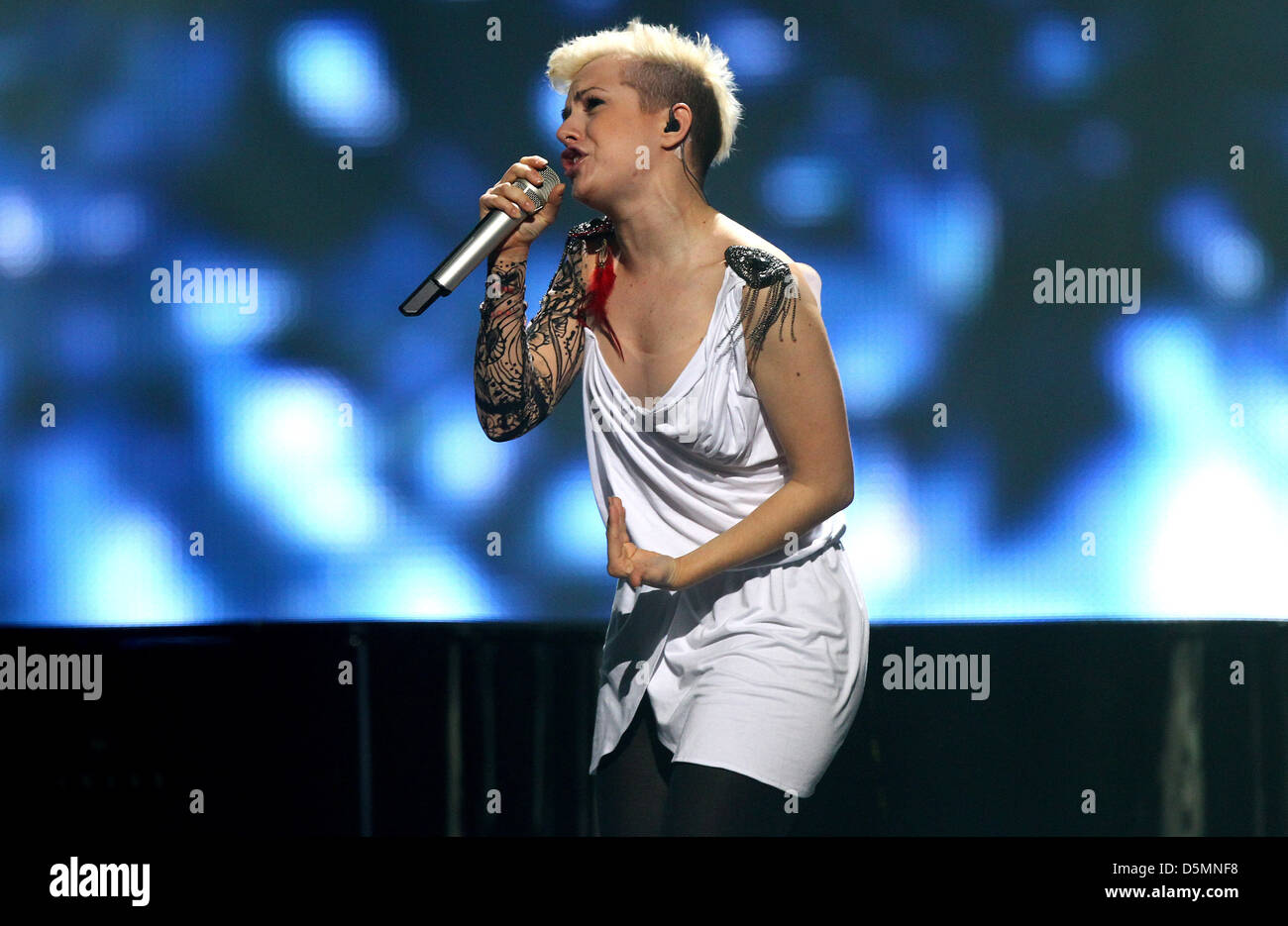 Poli Genova from Bulgaria rehearsing for the Eurovision Song Contest ...