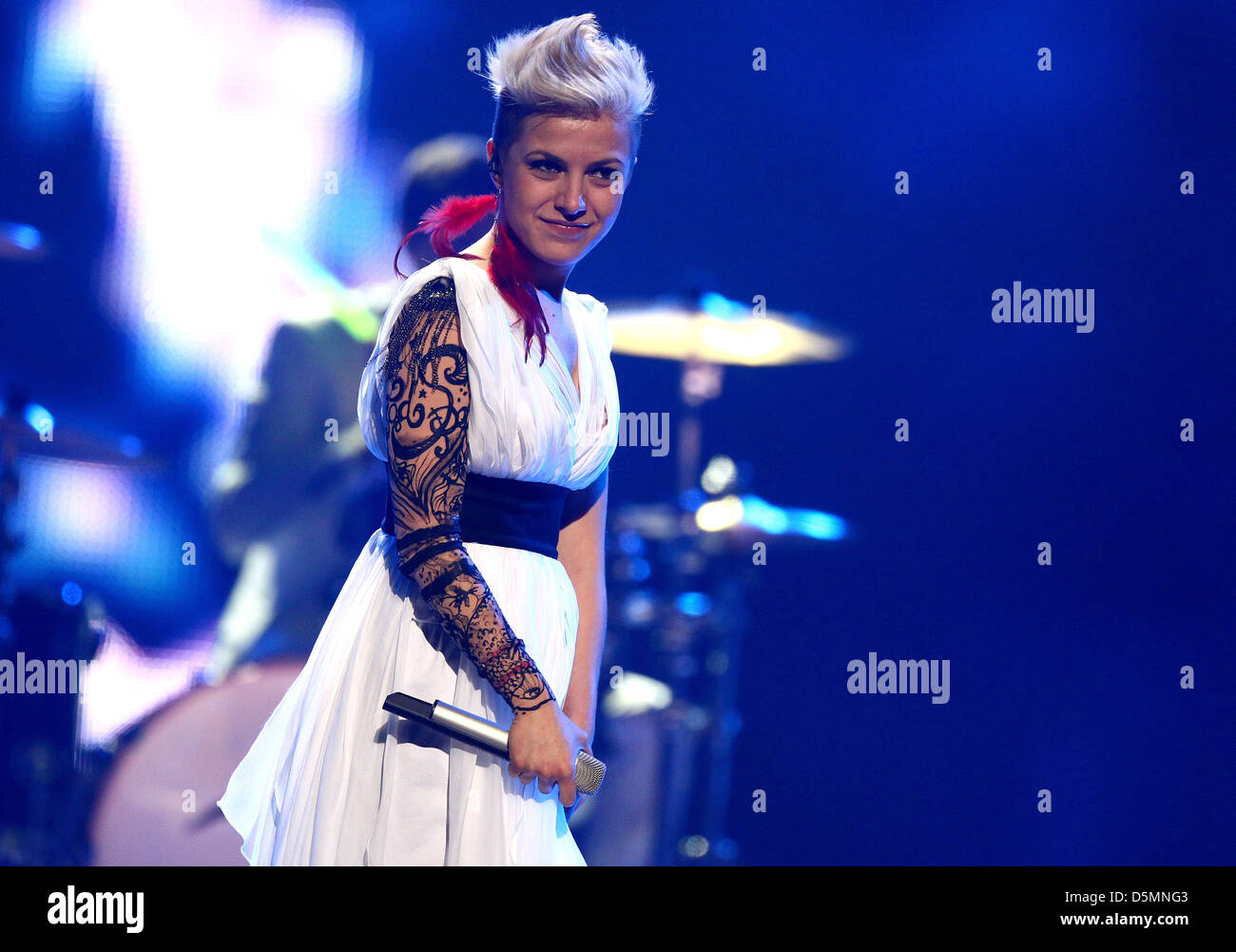 Poli Genova from Bulgaria rehearsing for the Eurovision Song Contest ...