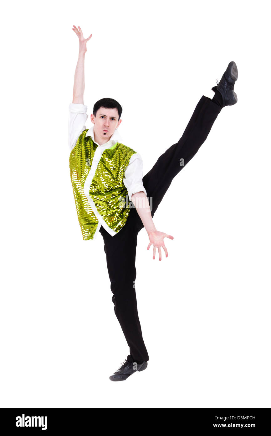 friendly smiling dancer showing some movements Stock Photo - Alamy