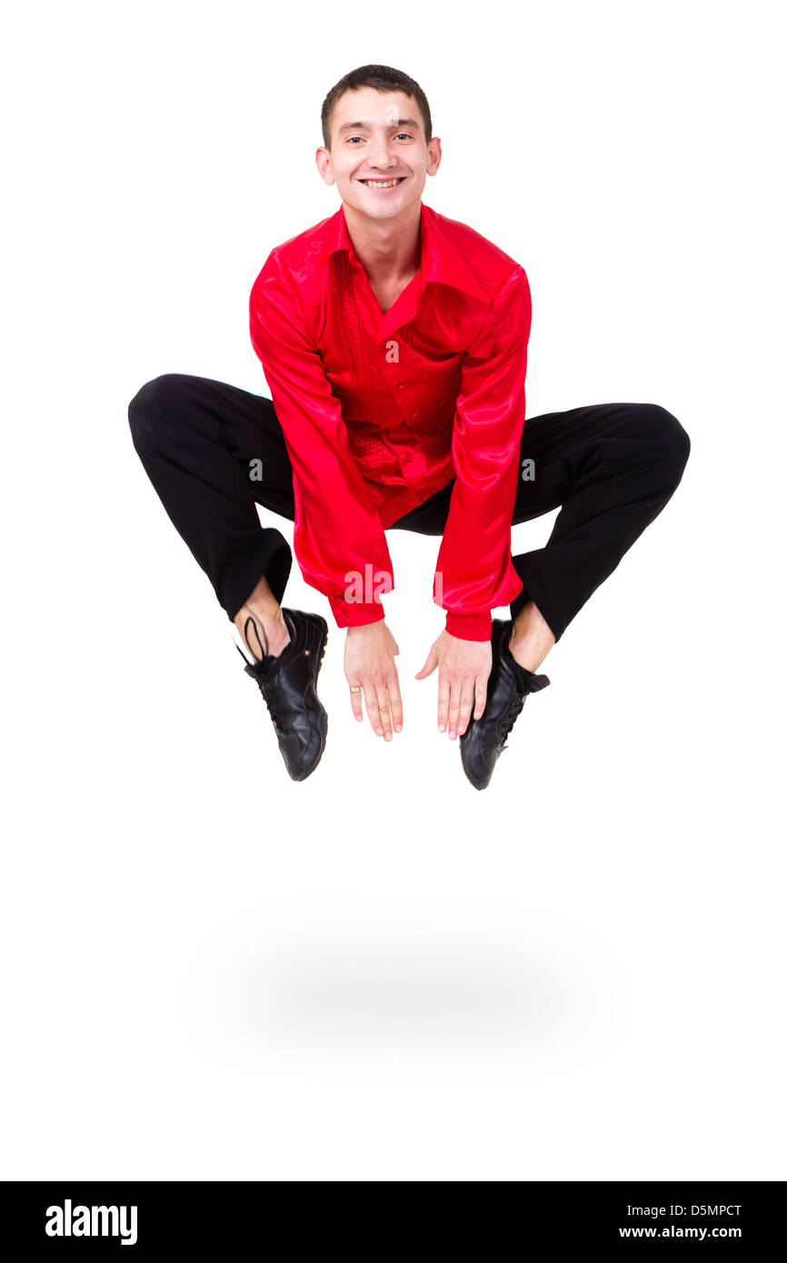 man dancer jumping splits Stock Photo - Alamy