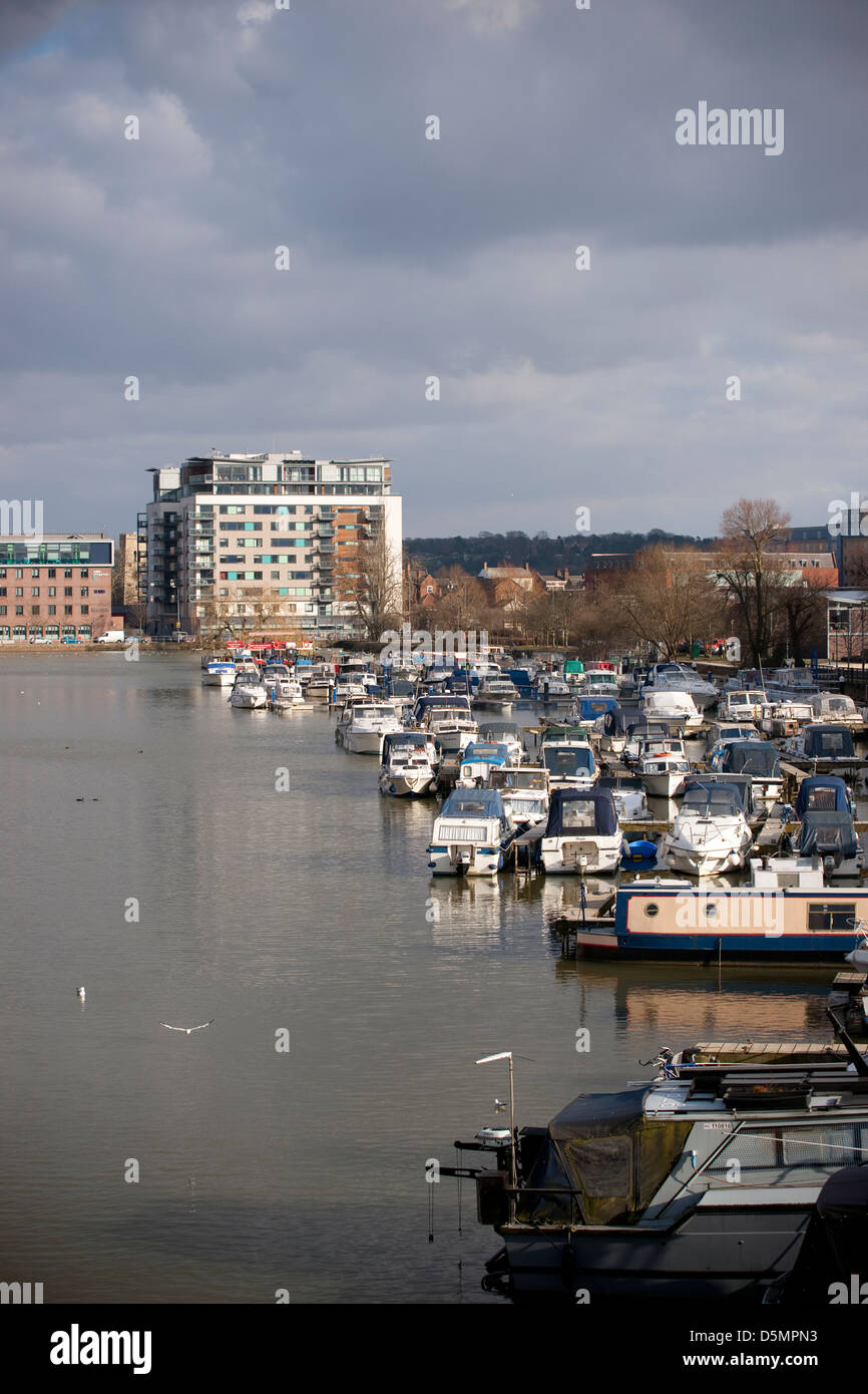 Boats on Brayford Pool marina, Lincoln, Lincolnshire, UK Stock Photo ...