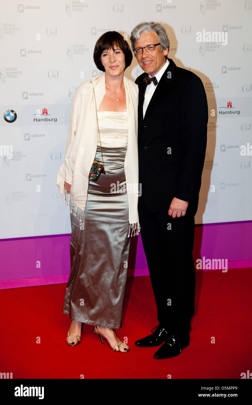 Sandra Maahn and guest at the Henry Nannen Preis award at Hamburger ...