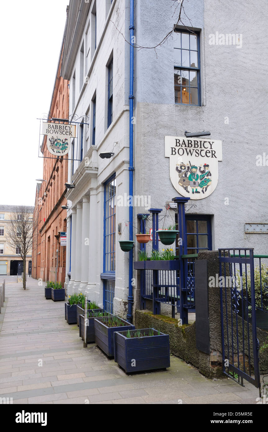 Babbity Bowster in Blackfriars Street Glasgow Stock Photo - Alamy
