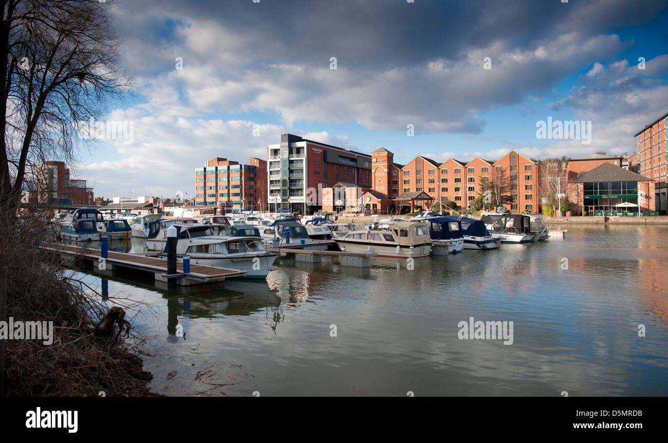 Boats on Brayford Pool marina, Lincoln, Lincolnshire, UK Stock Photo ...