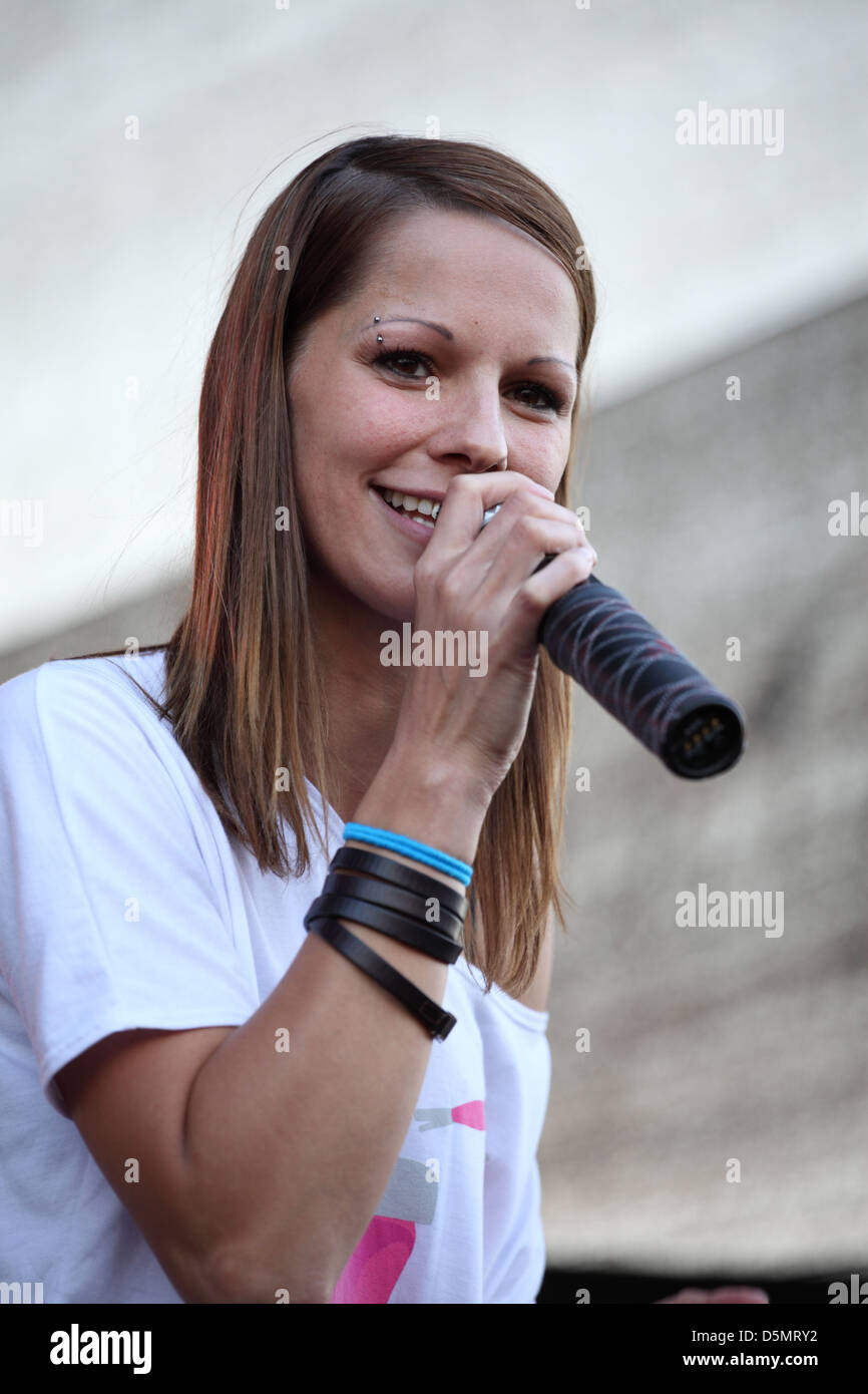 Christina Stuermer at NRWM FanFest. Leverkusen, Germany - 03.07.2011 ...