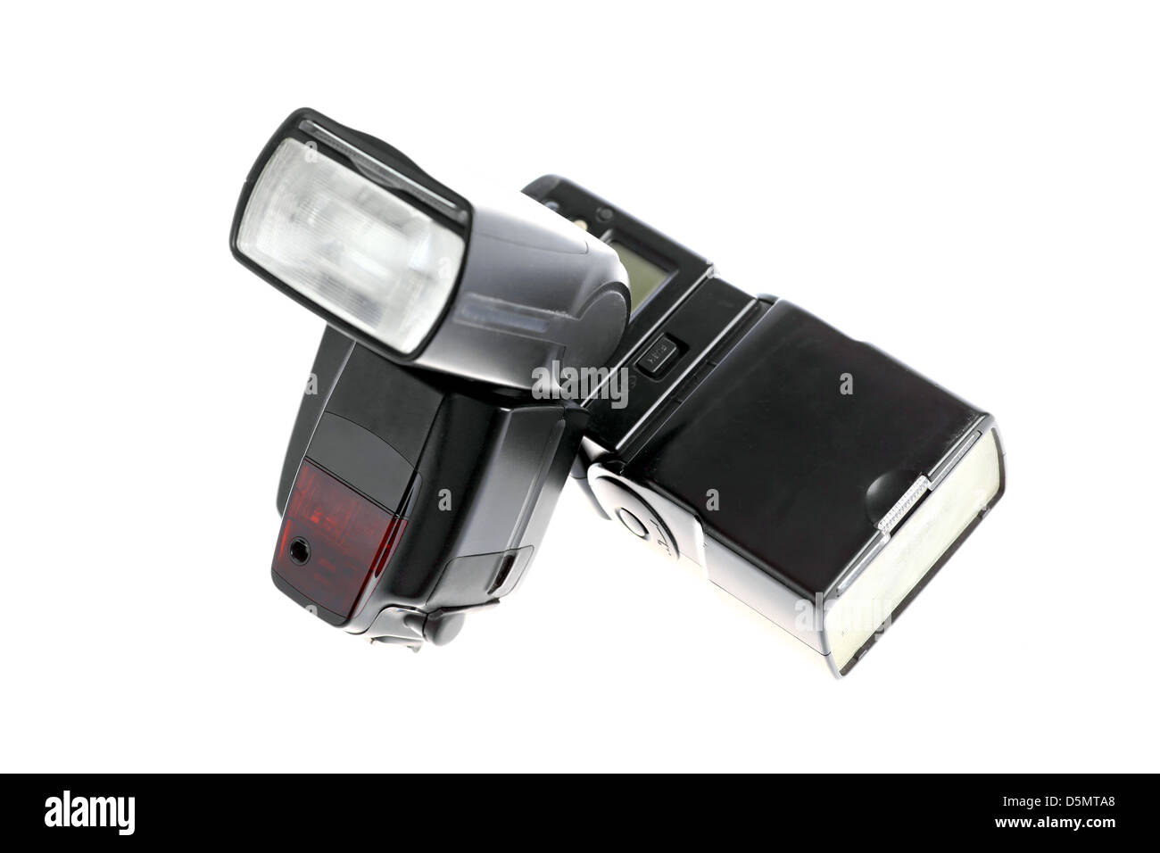 Picture of an external photo camera flash isolated on white Stock Photo ...