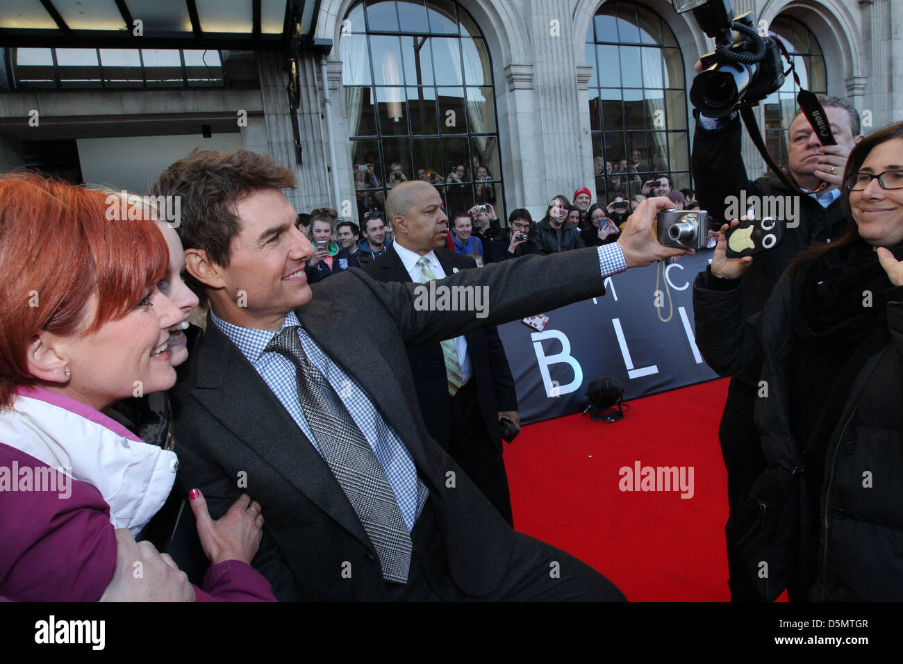 Tom Cruise with fans on the red carpet for the European premiere of ...