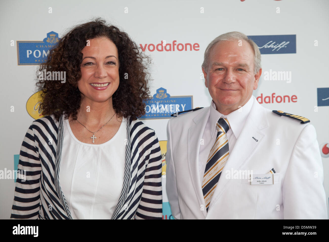 Barbara Wussow and Captain Kjell Holm at Mein Schiff 2 launch at ...