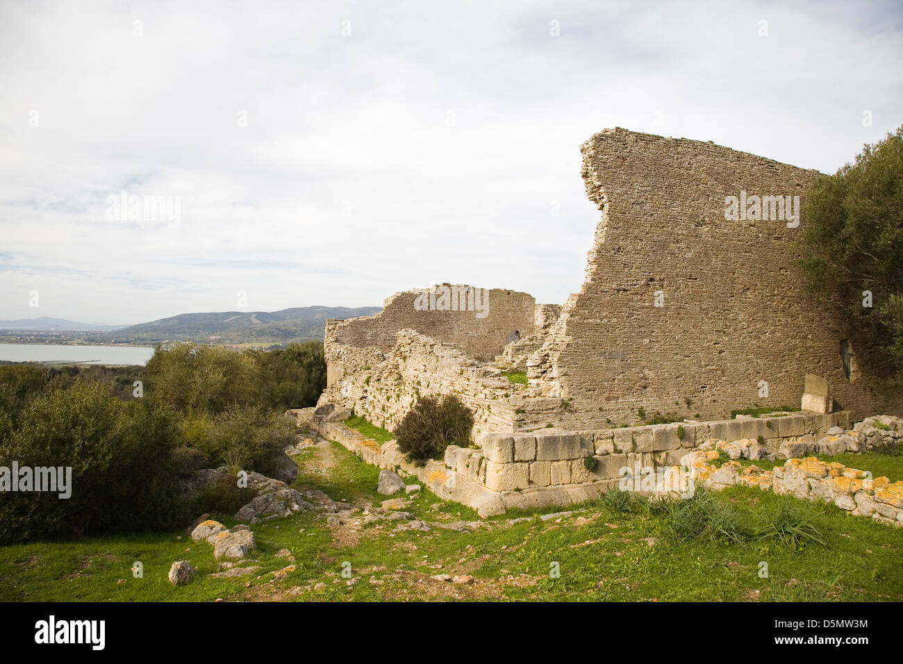 europe, italy, tuscany, ansedonia, ruins of the ancient town of cosa ...
