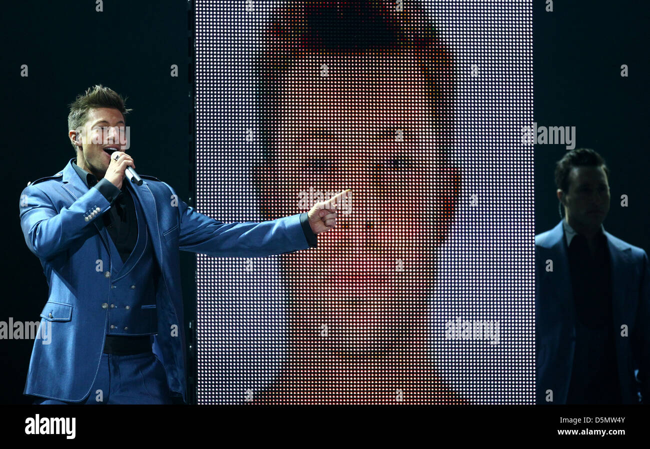Eurovision Song Contest Rehearsals - contestants Blue of United Kingdom ...