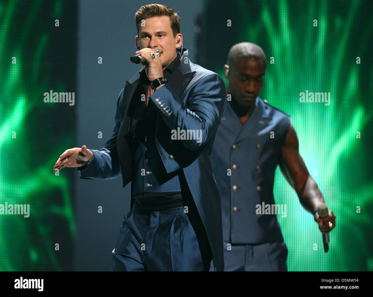 Eurovision Song Contest Rehearsals - contestants Blue of United Kingdom ...