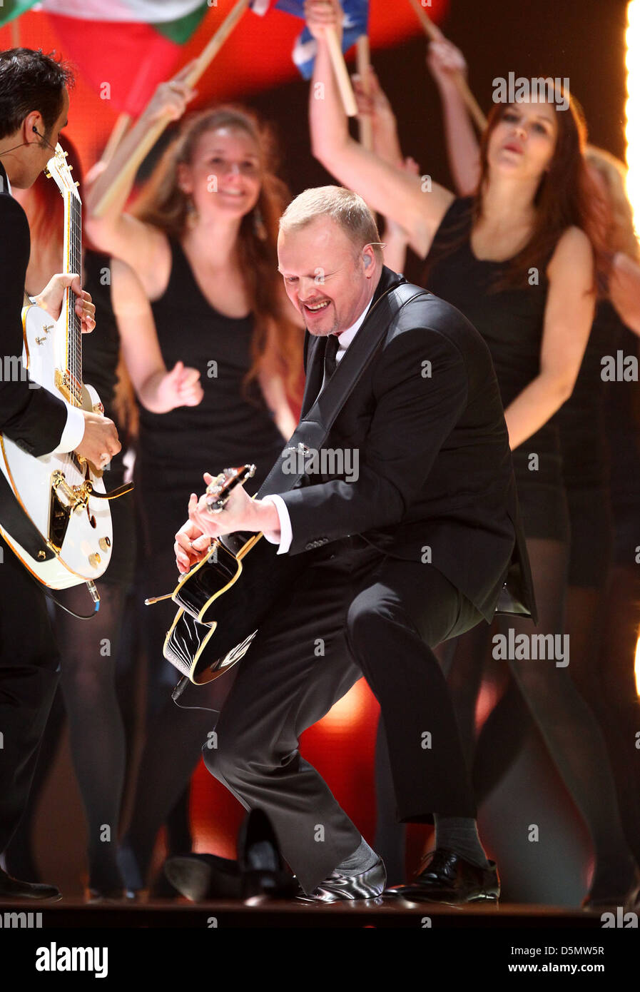 Eurovision Song Contest RehearsalsStefan Raab and contestant Lena Meyer ...