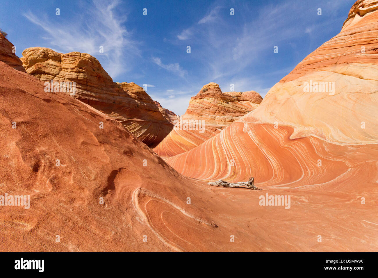 The Wave - colorful sandstone rock formation - view from the second ...