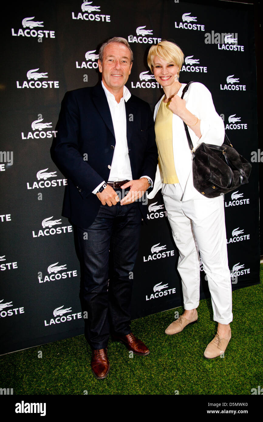 Christophe Chenut and Susann Atwell at Lacoste store opening at Neuer ...