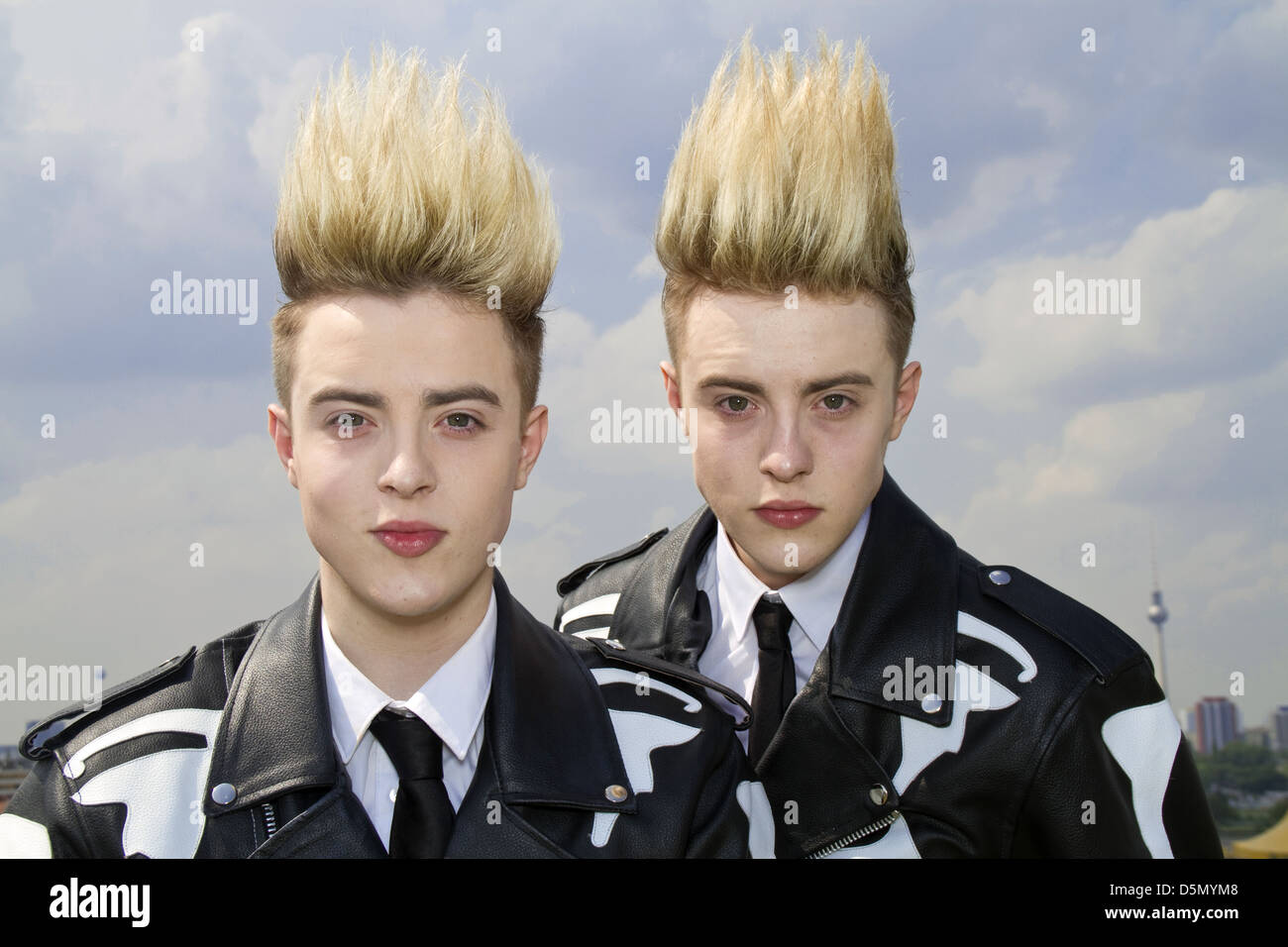 John Grimes and Edward Grimes from Jedward on the roof top of the ...