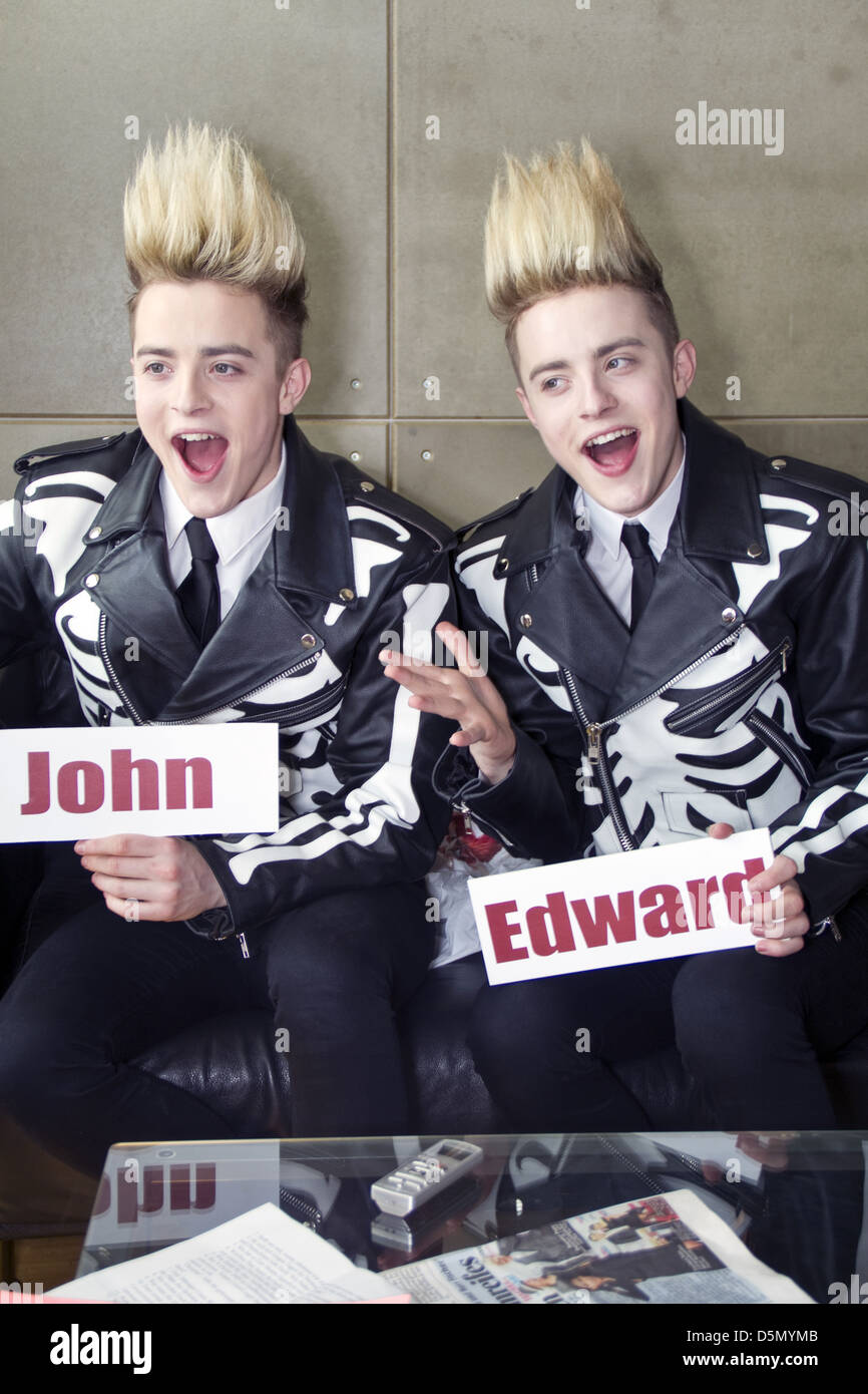 John Grimes and Edward Grimes from Jedward at the Universal Music ...