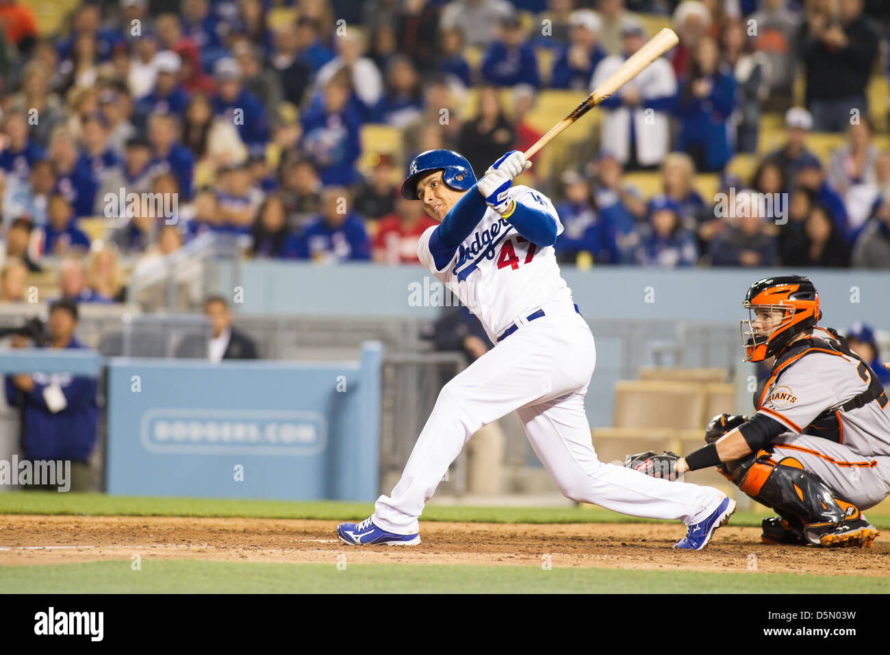 03.04.2013. Los Angeles, California, USA. Los Angeles Dodgers third ...