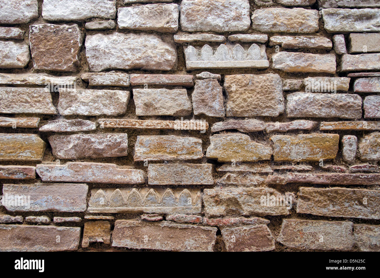 old stone wall in India background and texture Stock Photo - Alamy