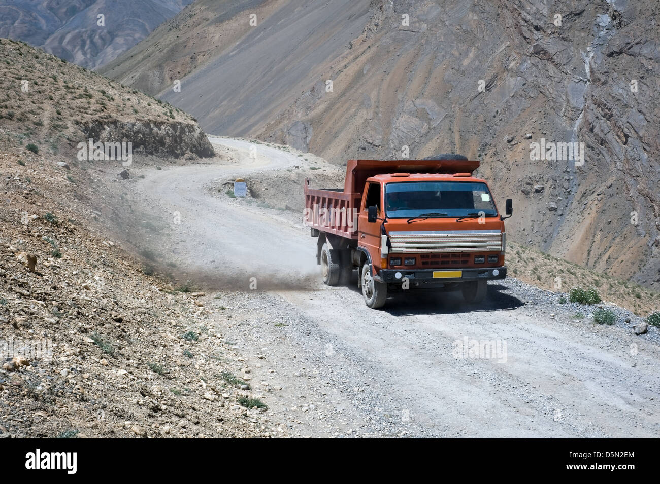 working truck in mountain closeup Stock Photo - Alamy