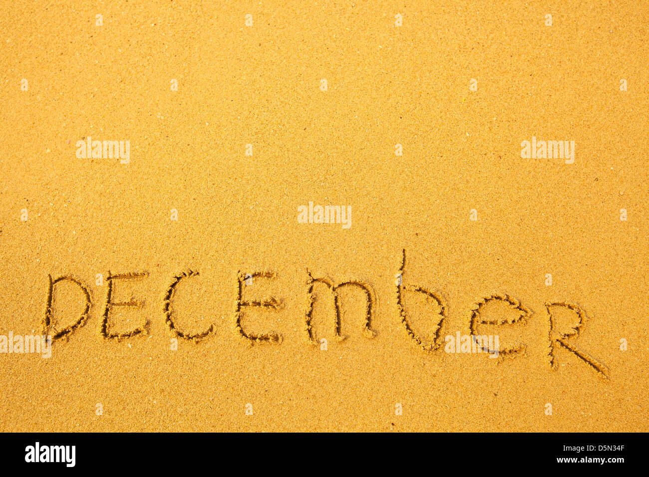 December month text written on hi-res stock photography and images - Alamy
