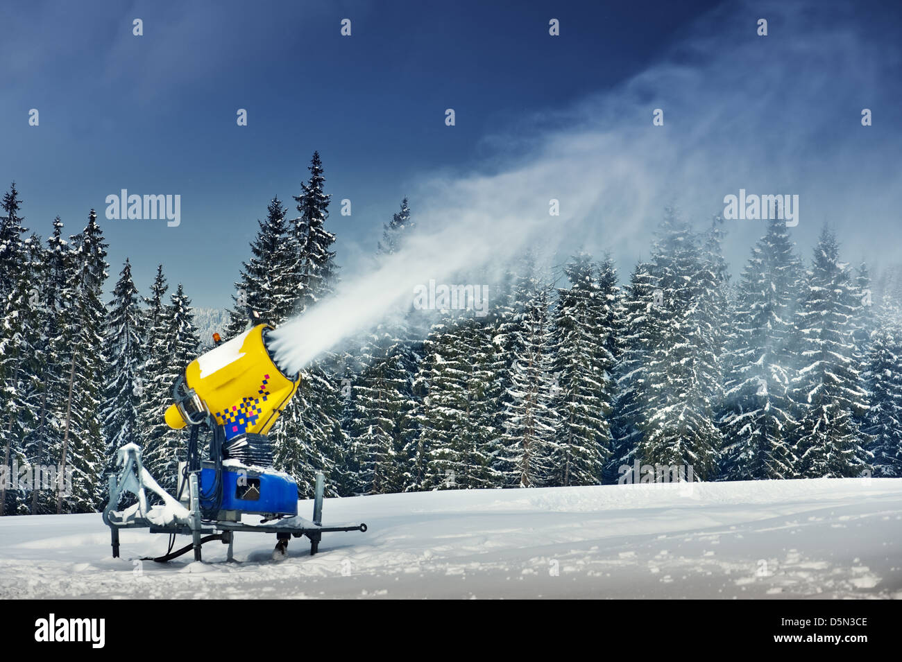 snow cannon in winter mountain Stock Photo - Alamy