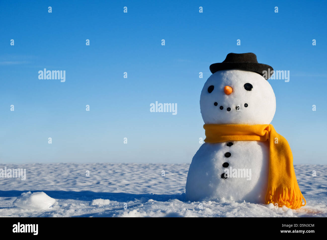 snowman look in sky and wait spring Stock Photo - Alamy