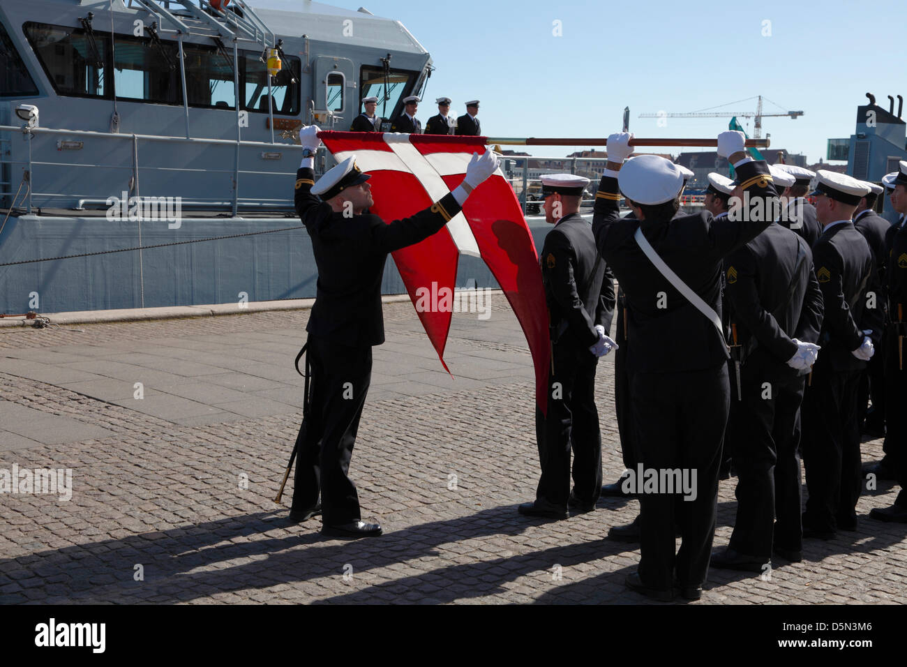 Copenhagen, Denmark. April 4th 2013. Cadets from the Royal Danish Naval ...