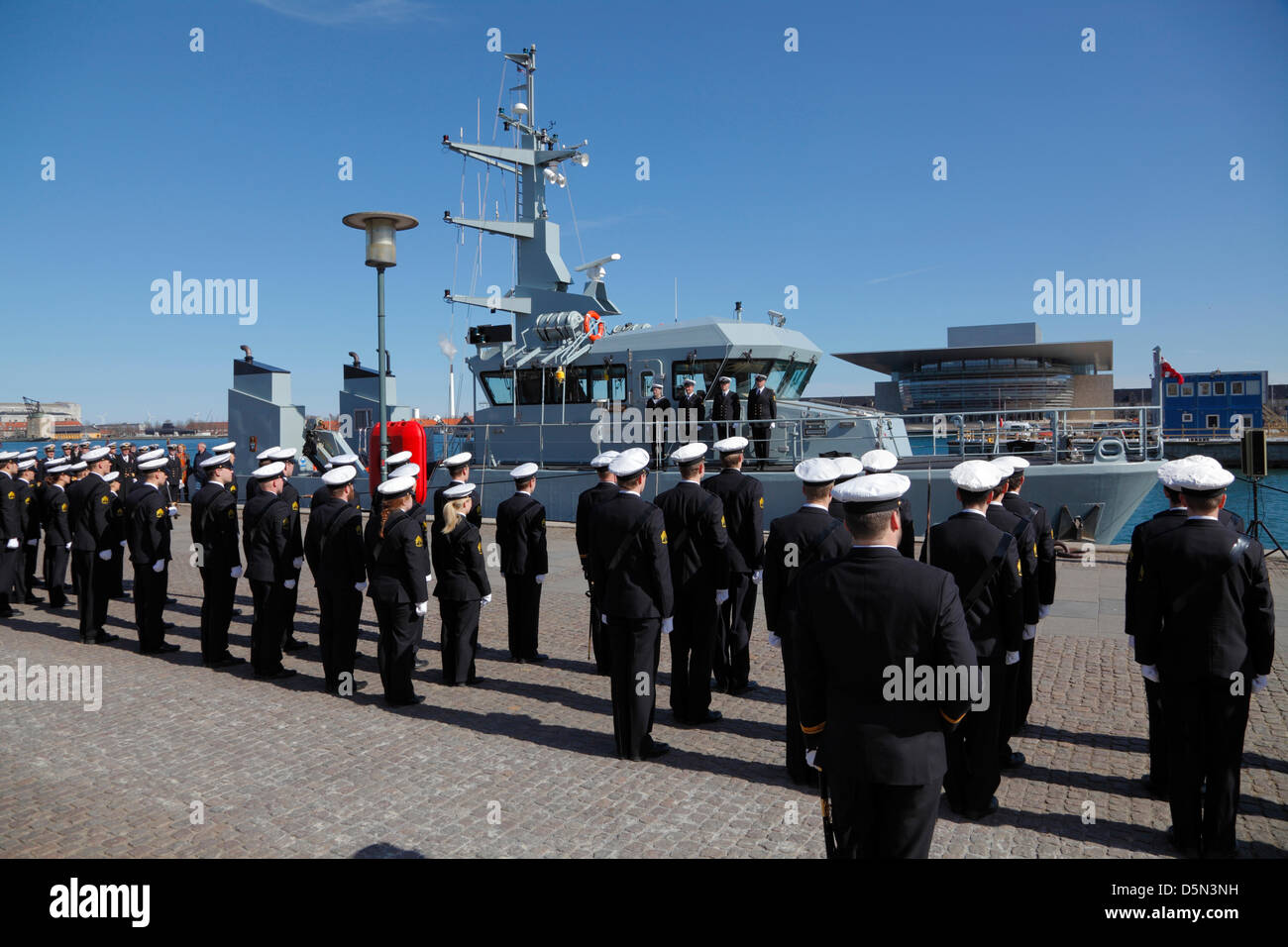 Copenhagen, Denmark. April 4th 2013. Cadets from the Royal Danish Naval ...