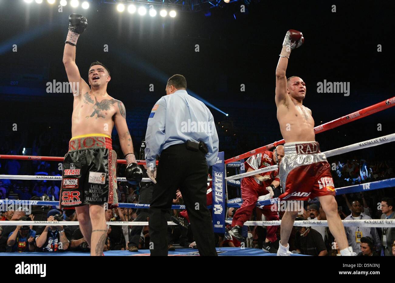 (L-R) Brandon Rios, Mike Alvarado (USA), MARCH 30, 2013 - Boxing : Mike ...