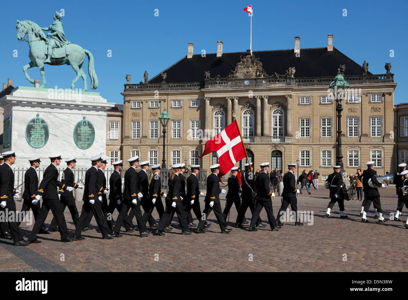 Copenhagen, Denmark. April 4th 2013. Cadets from the Royal Danish Naval ...