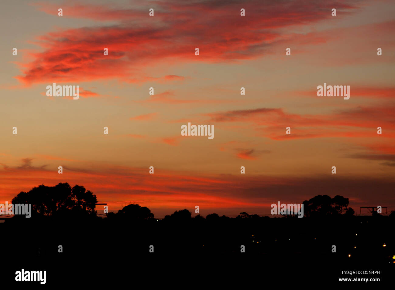 Adelaide Australia. 5th April 2013. Cloud formations against autumn ...