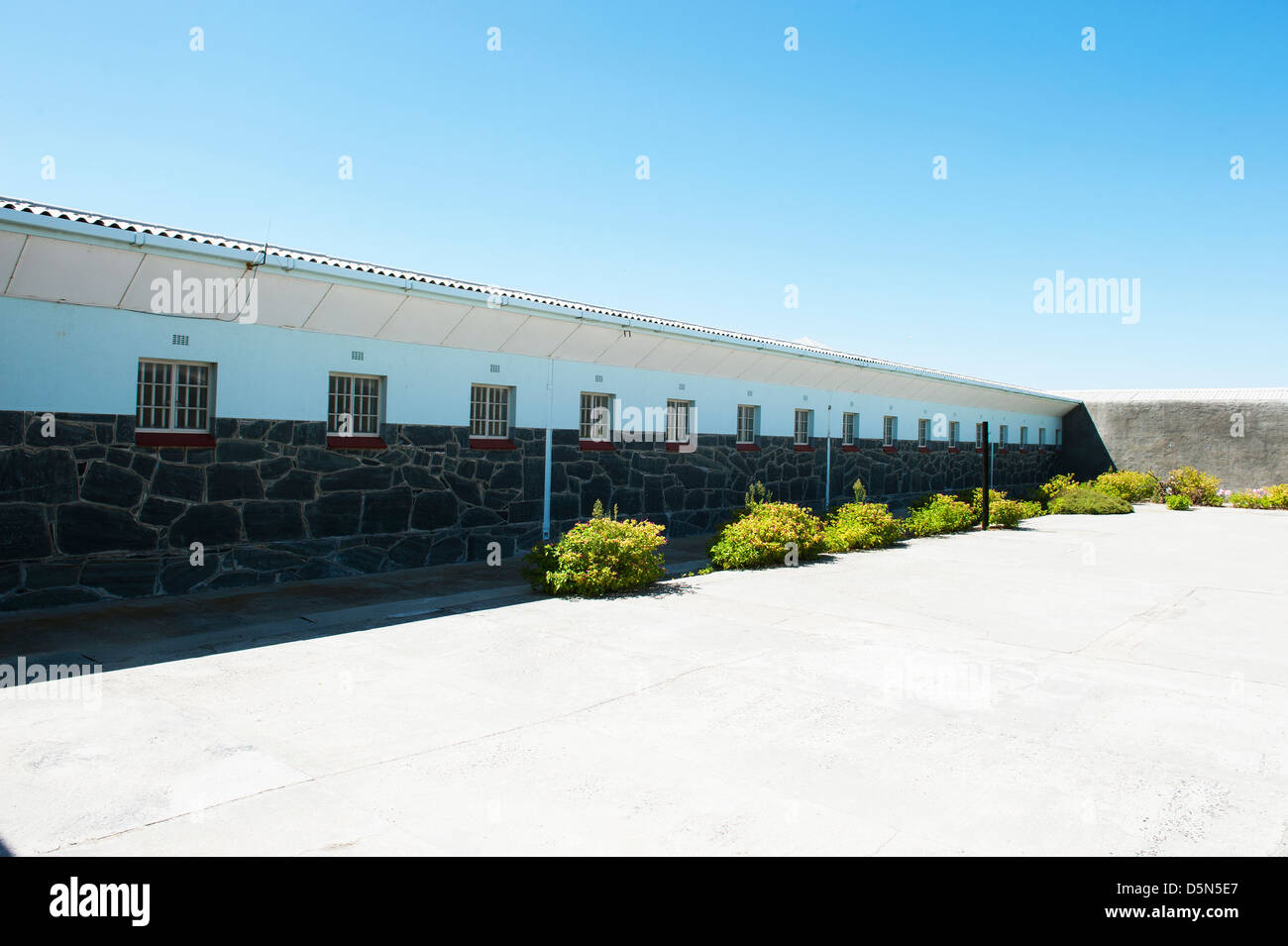 The courtyard in Robben Island Prison, Cape Town, South Africa Stock ...