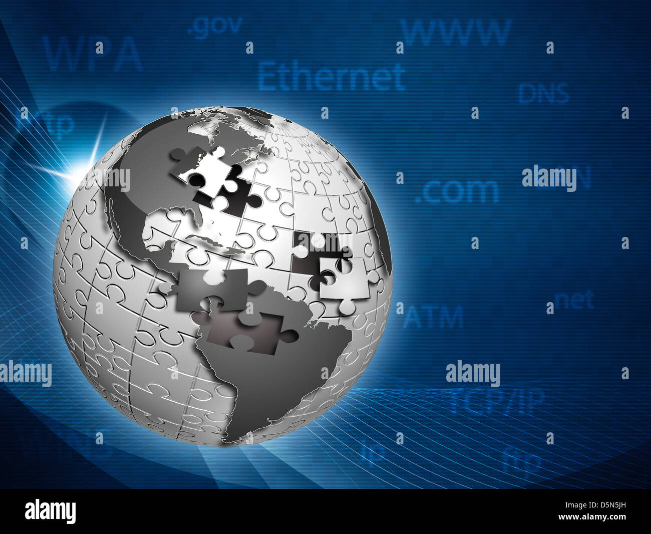Global information network, abstract techno backgrounds Stock Photo - Alamy