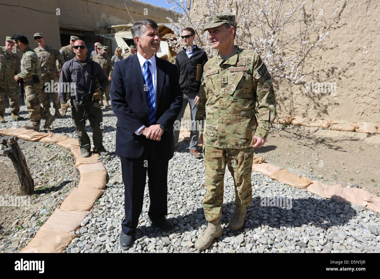 US Ambassador Stephen McFarland (left) with Air Force Maj. Gen. Harry ...