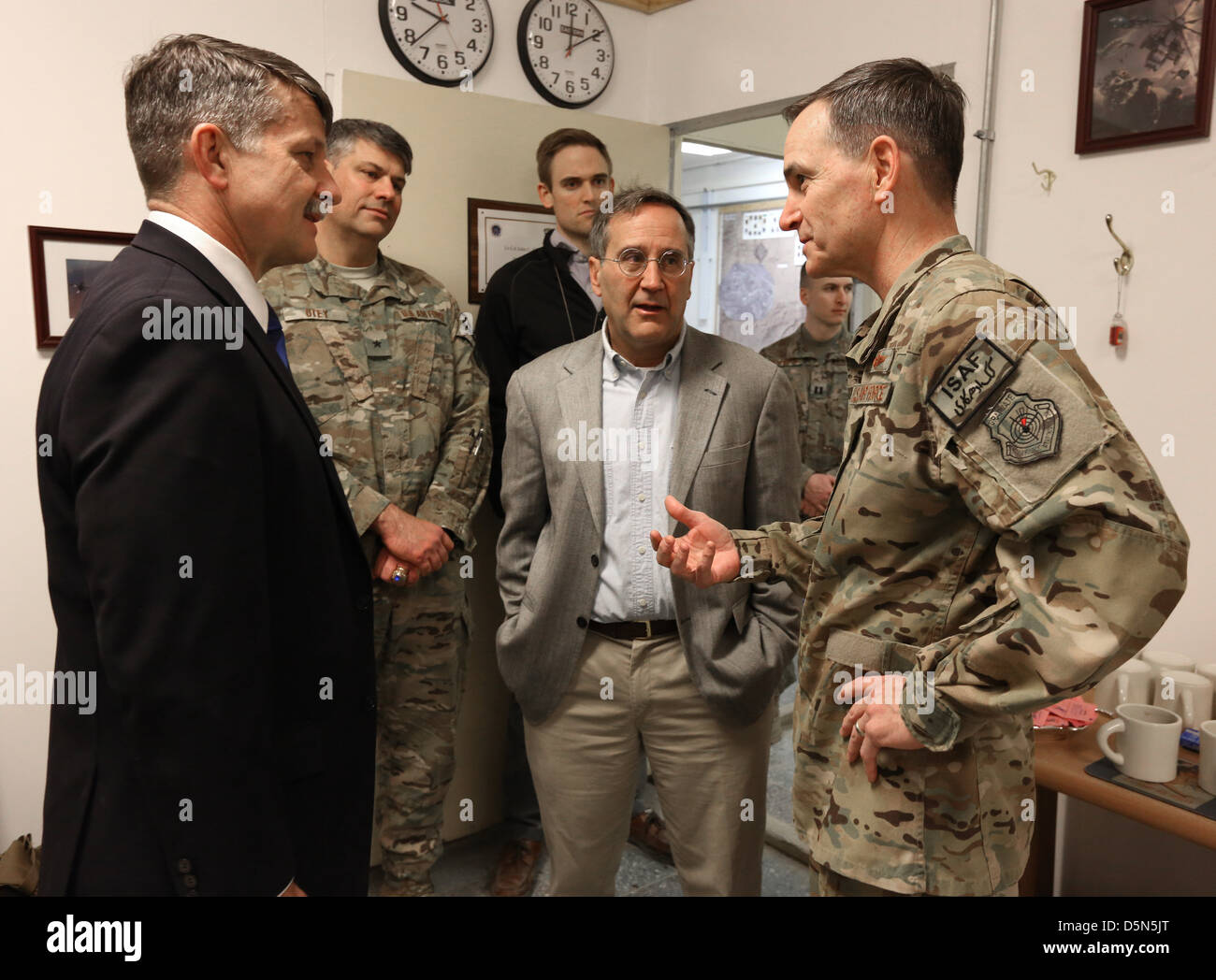 US Ambassador Stephen McFarland (left) with Air Force Maj. Gen. Harry ...