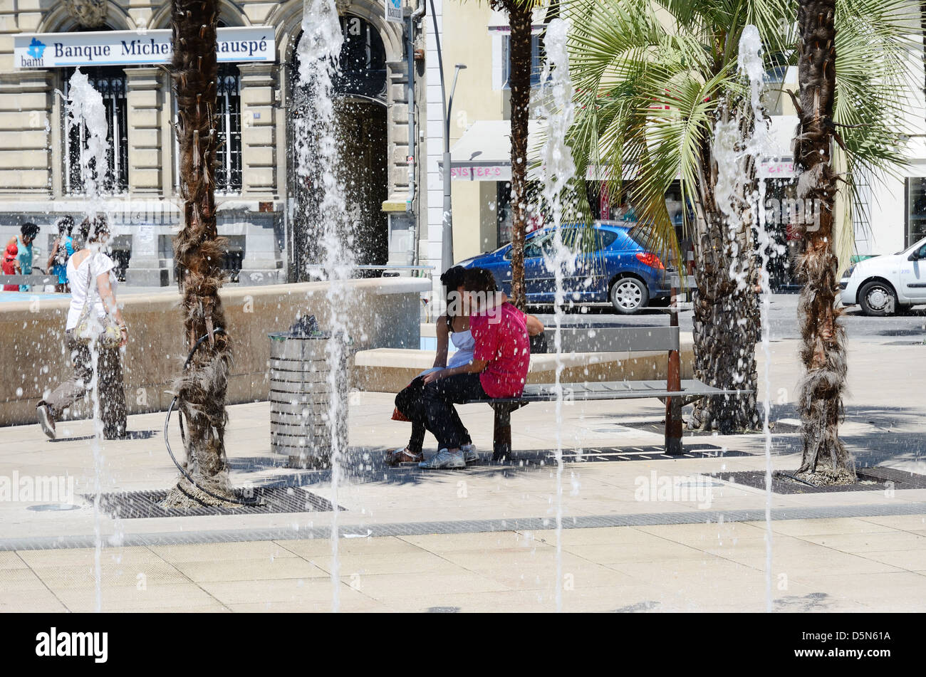 Central square of the French town Pau Stock Photo - Alamy