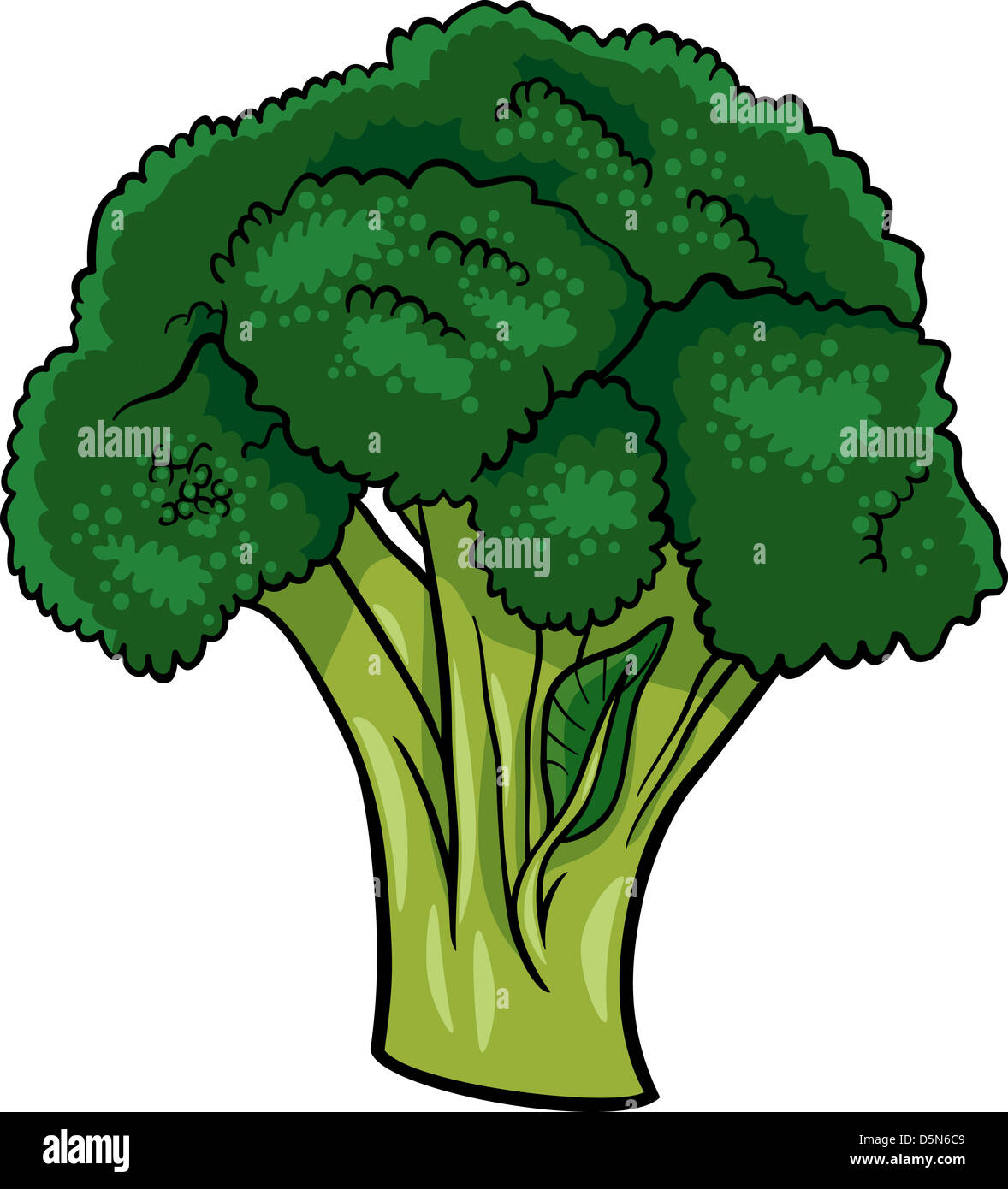 Cartoon Illustration of Broccoli Vegetable Food Object Stock Photo - Alamy