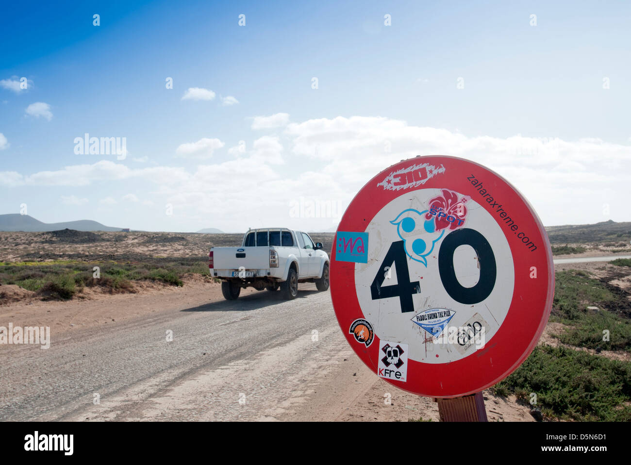 forty, 40 road sign Stock Photo - Alamy